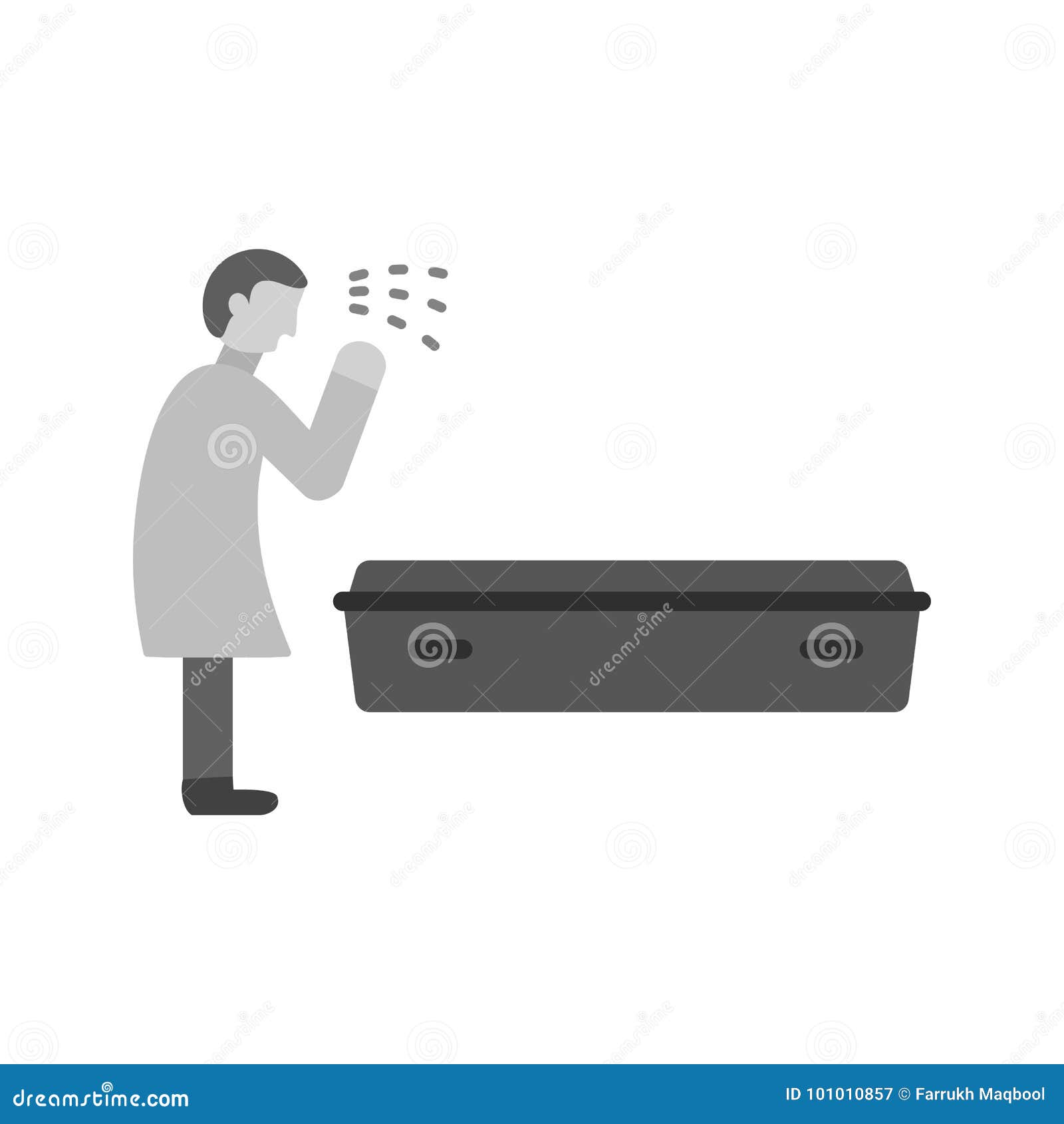 Crying over Dead Body stock vector. Illustration of crying - 101010857