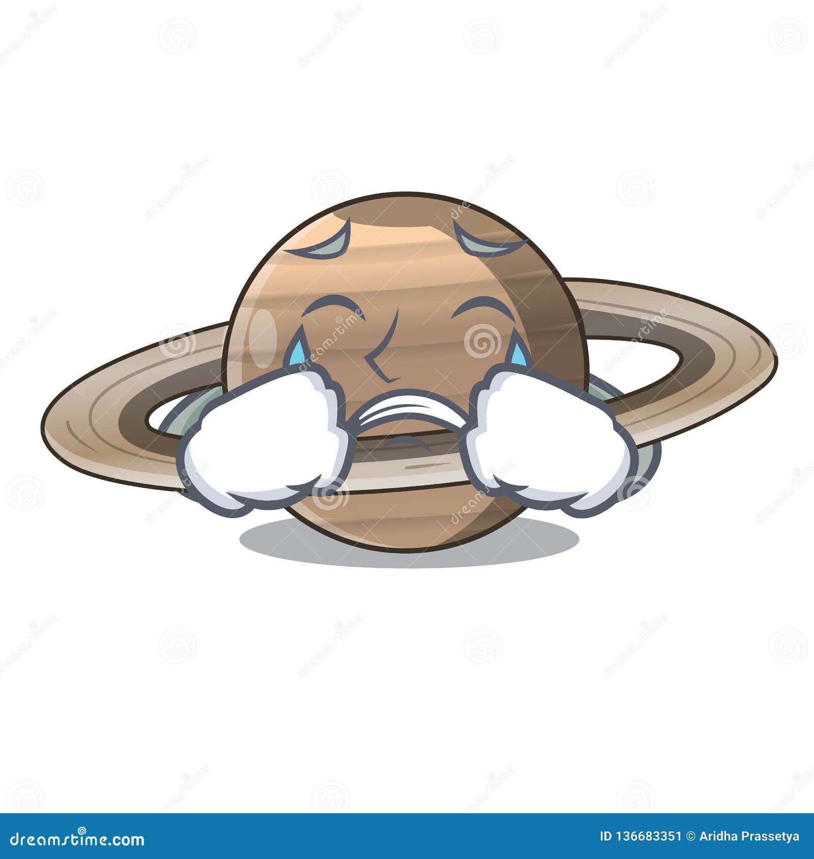Crying Sad Planet Earth Vector Illustration | CartoonDealer.com #6653660