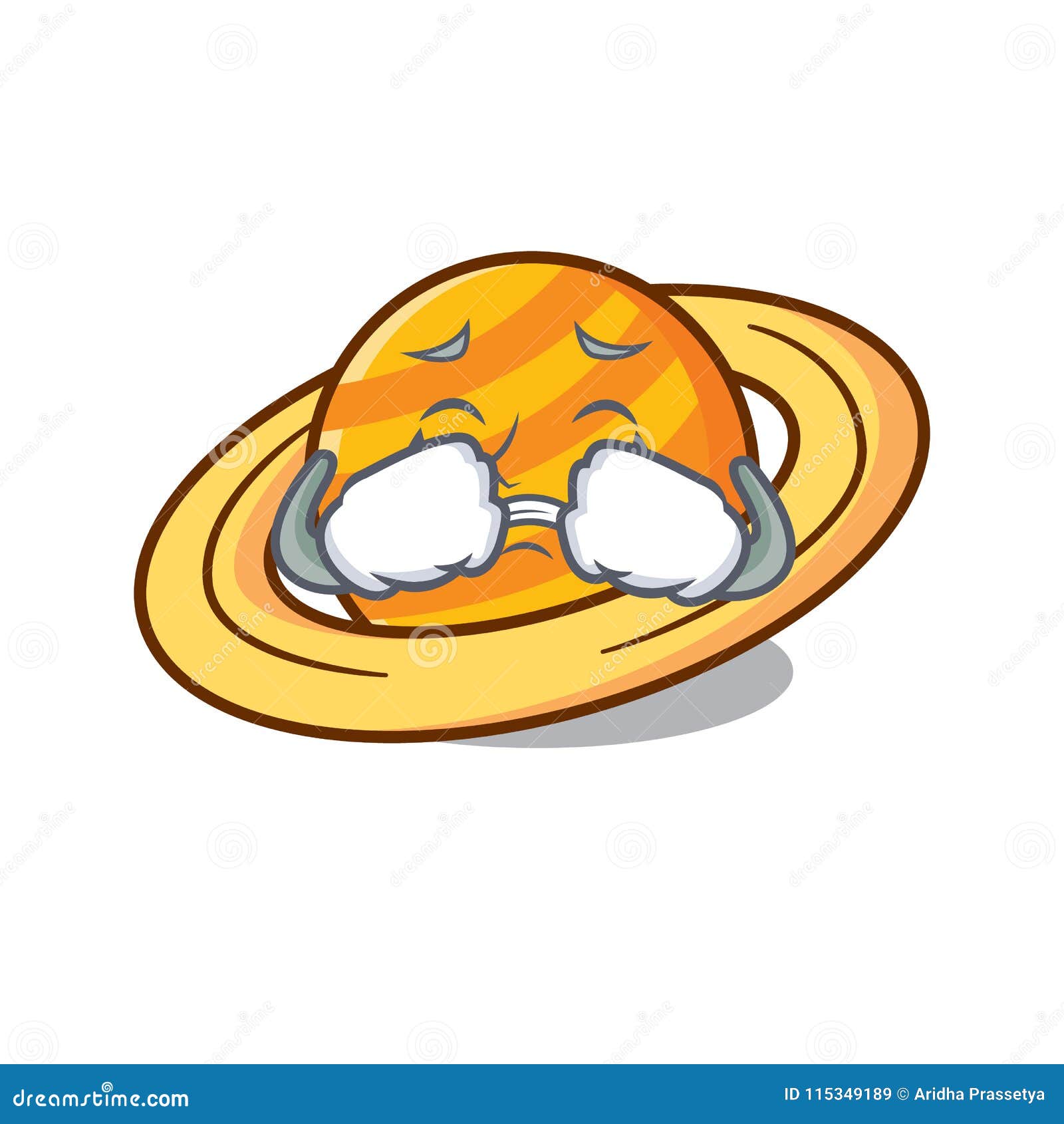 Crying Planet Saturnus Mascot Cartoon Stock Vector - Illustration of ...