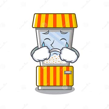 Crying Popcorn Vending Machine is Formed Cartoon Stock Vector ...
