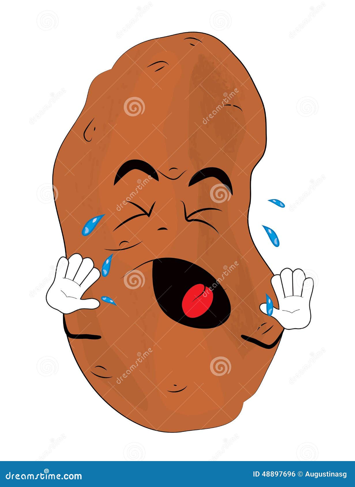 Crying Potato Cartoon Royalty-Free Illustration | CartoonDealer.com ...