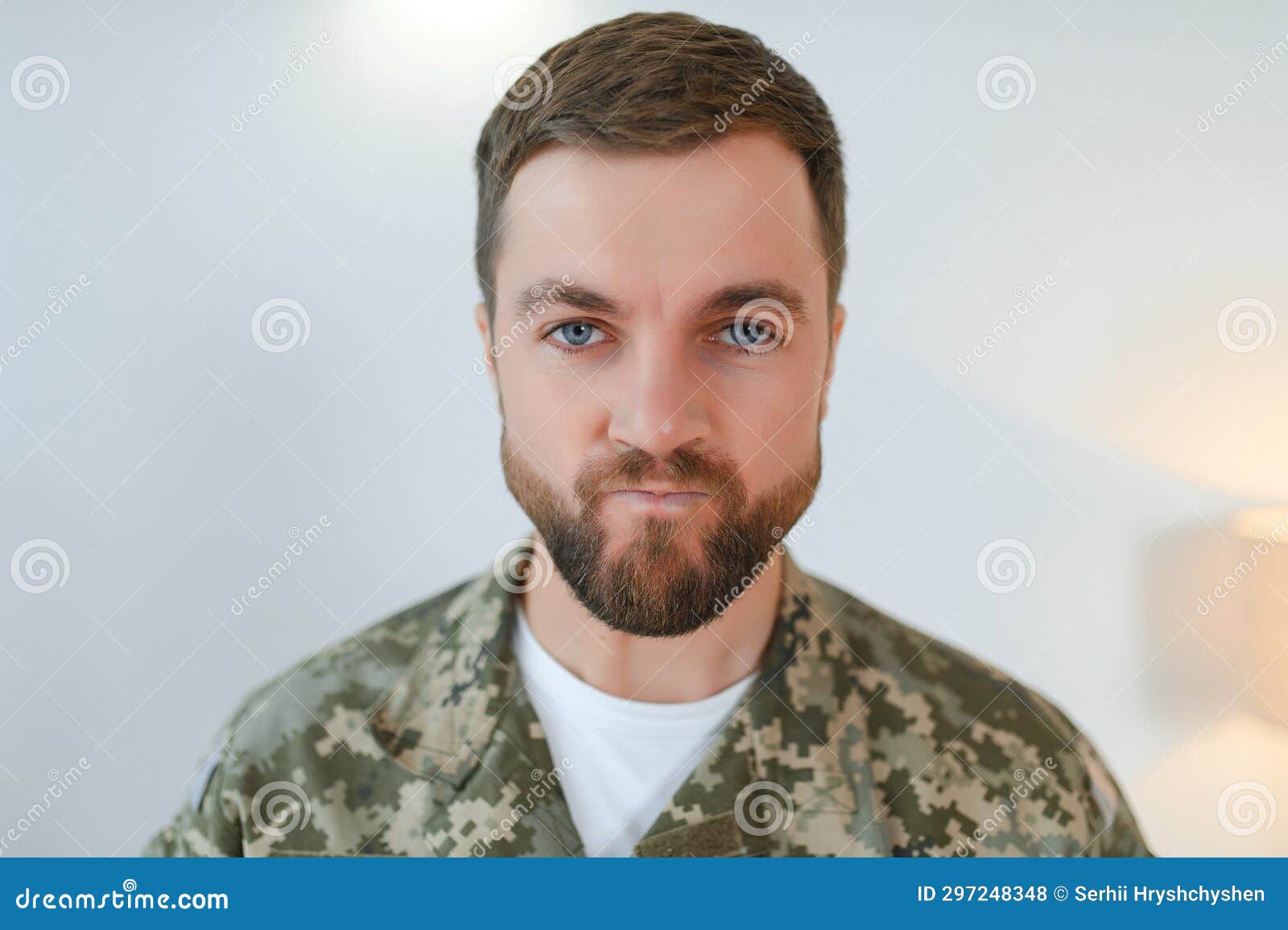 Crying Professional Soldier with Depression and Trauma after War Stock ...