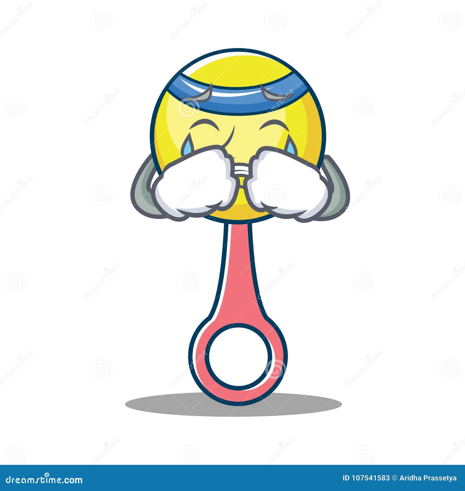 Crying Rattle Toy Mascot Cartoon Stock Vector - Illustration of cartoon ...