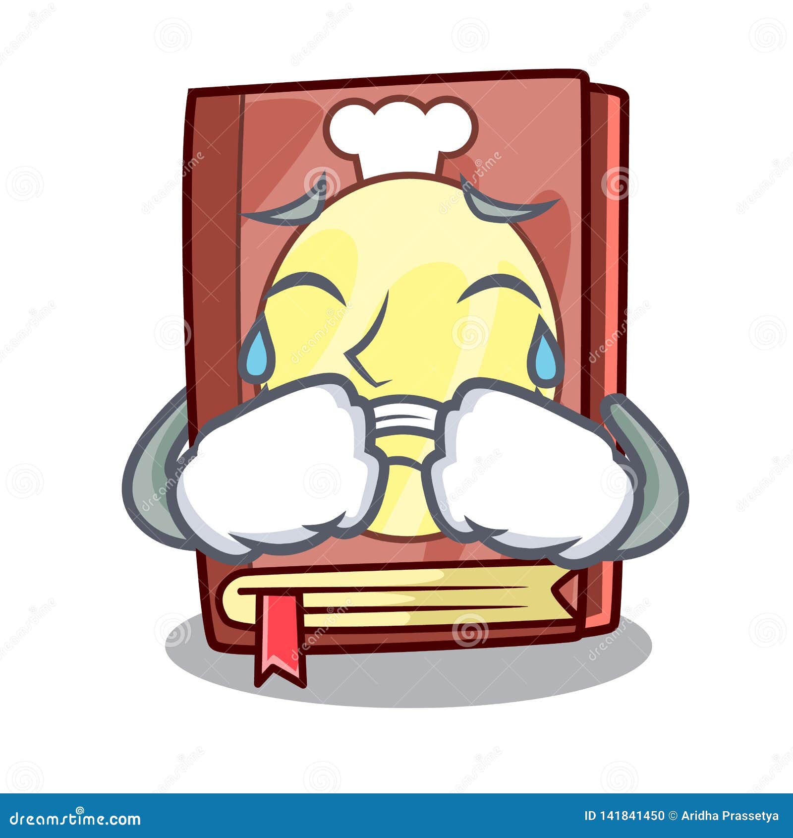 Crying Recipe Book in the Cartoon Shape Stock Vector - Illustration of ...