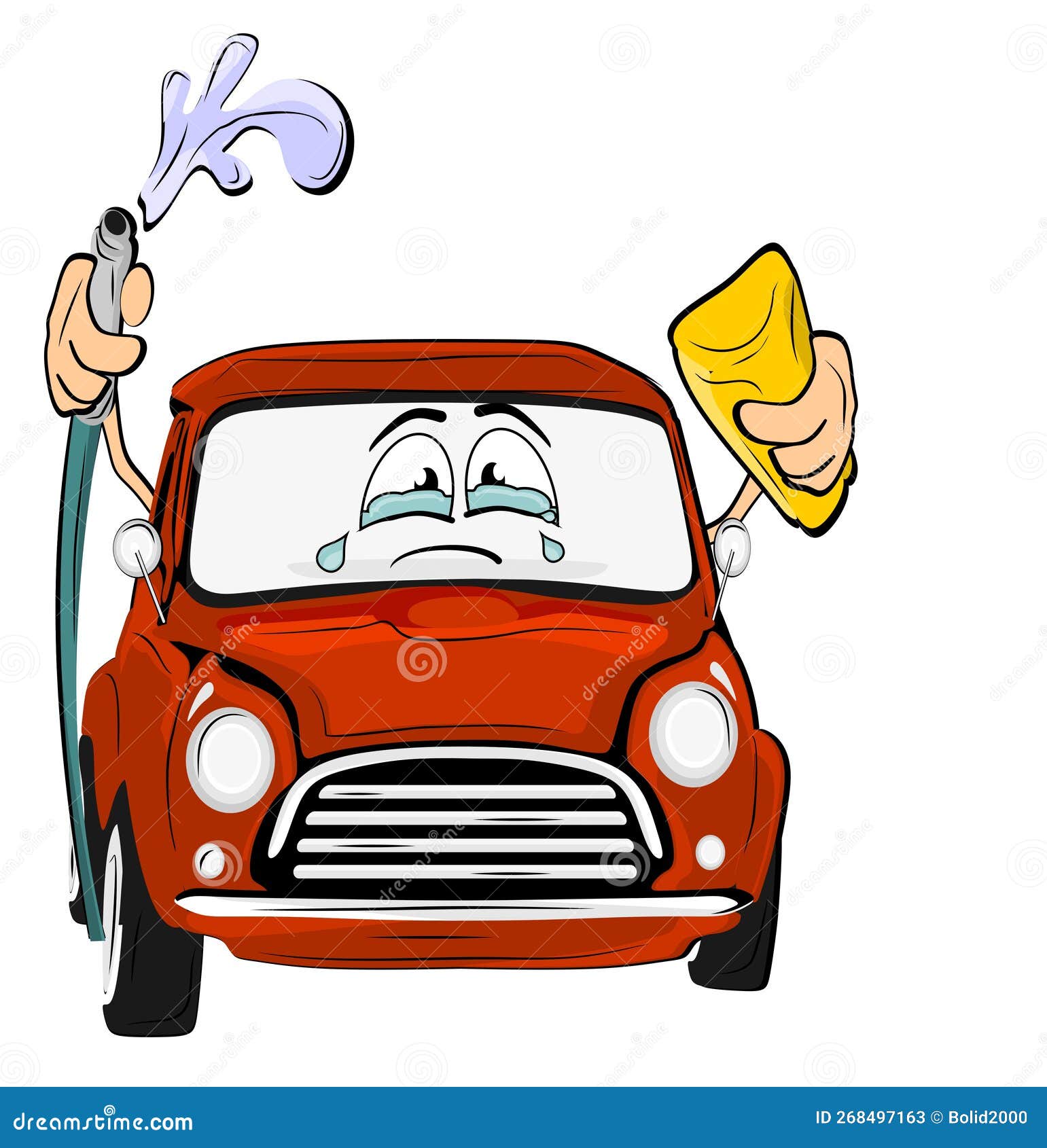 Crying red car stock illustration. Illustration of speed - 268497163