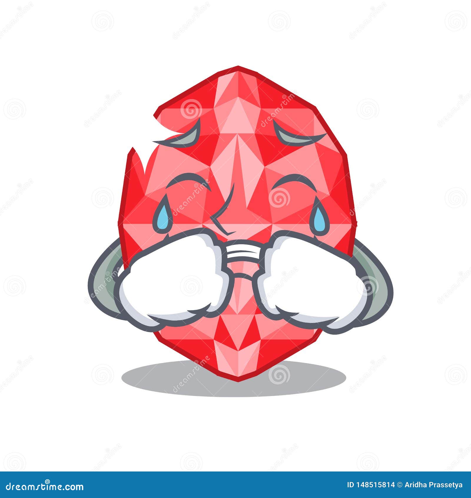 Crying Ruby Gems Above Cartoon Dressing Table Stock Vector ...