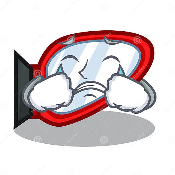 Crying Side Mirror in a Cartoon Box Stock Vector - Illustration of ...