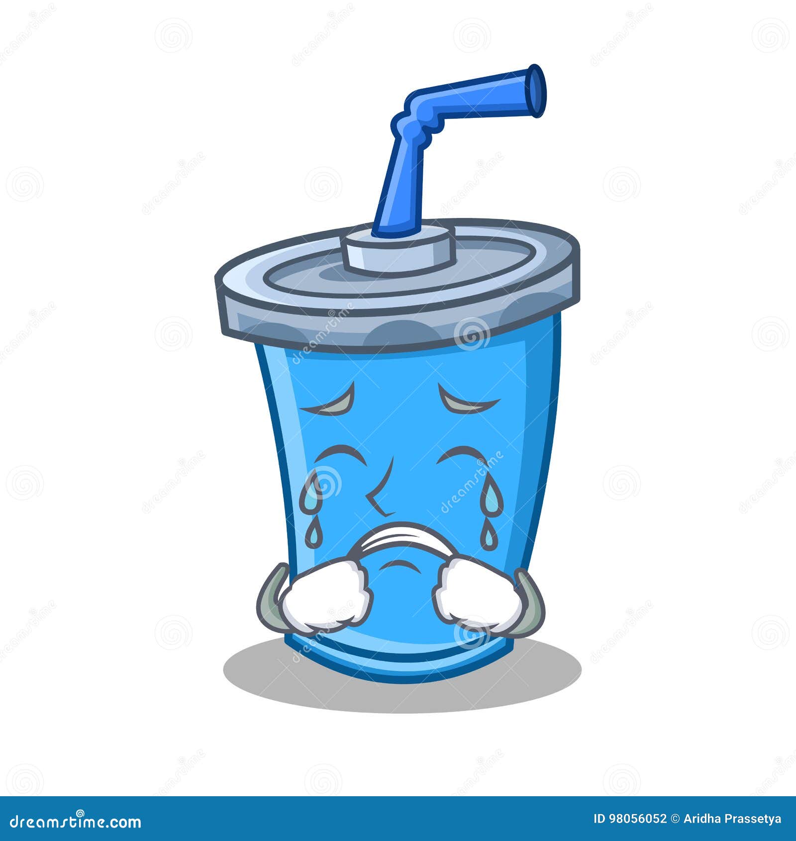 Crying Soda Drink Character Cartoon Stock Vector - Illustration of ...