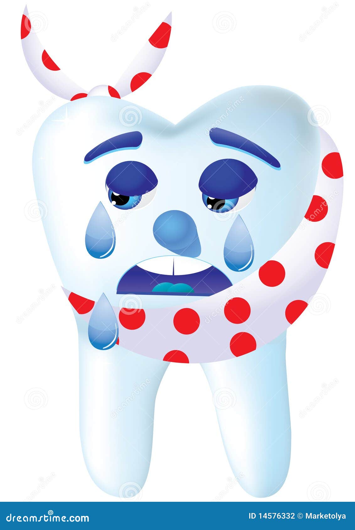 A Crying Tooth With A Coating. Dentistry. Dental Treatment In A Dental ...