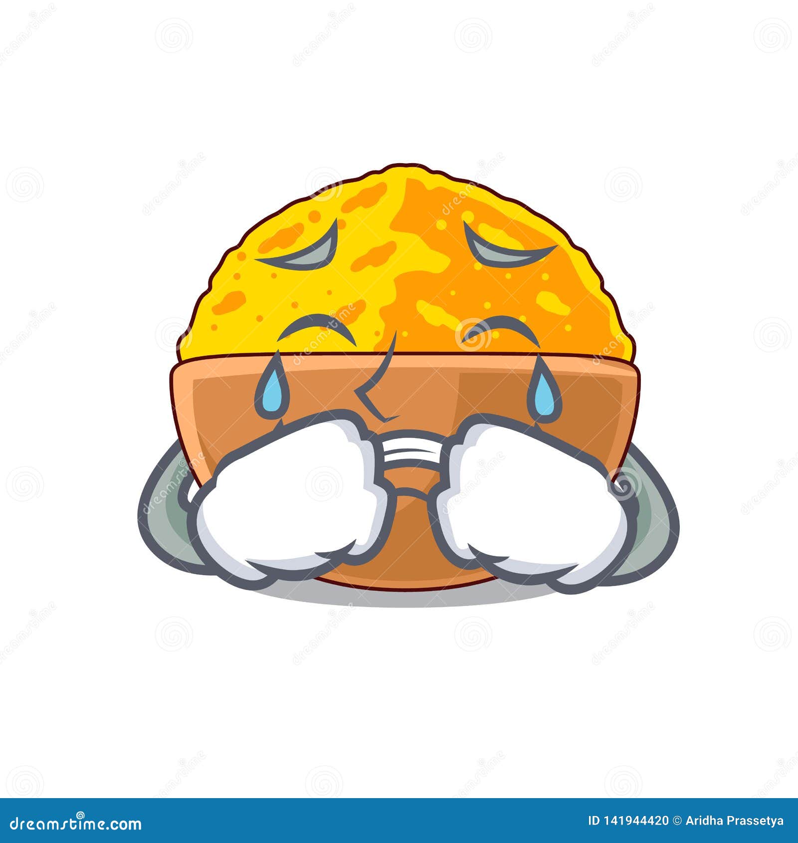 Crying Turmeric Powder in the Character Shape Stock Vector ...