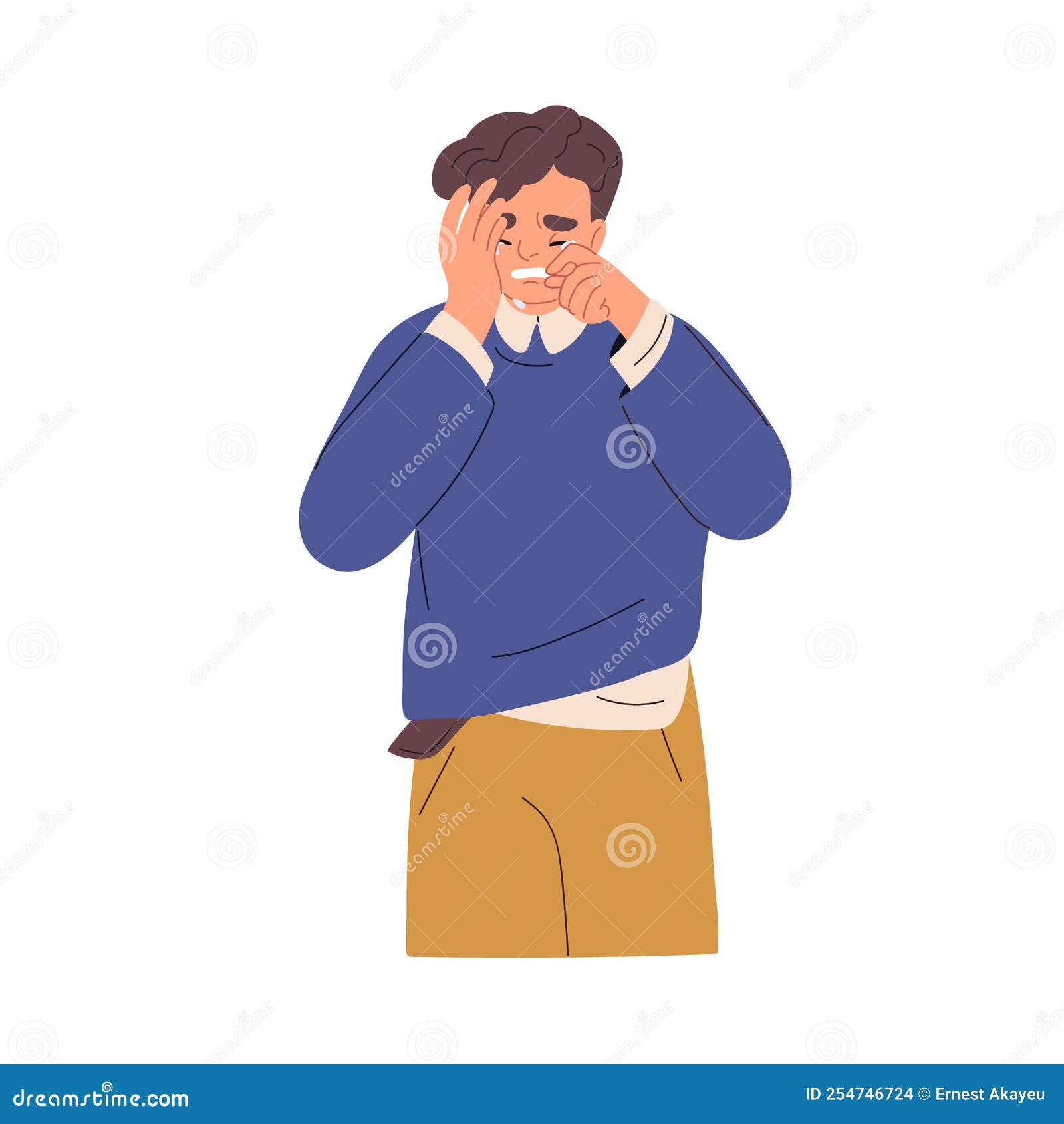 Crying Unhappy Man In Grief, Despair. Upset Desperate Person In Sorrow ... Crying Unhappy Man In Grief, Despair. Upset Desperate Person In Sorrow ...