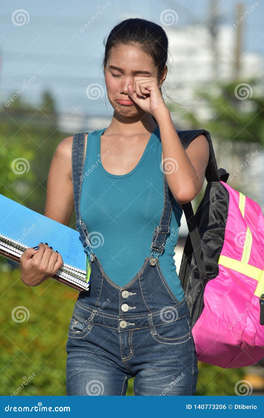 Crying University Minority Girl Student Stock Photo - Image of ...