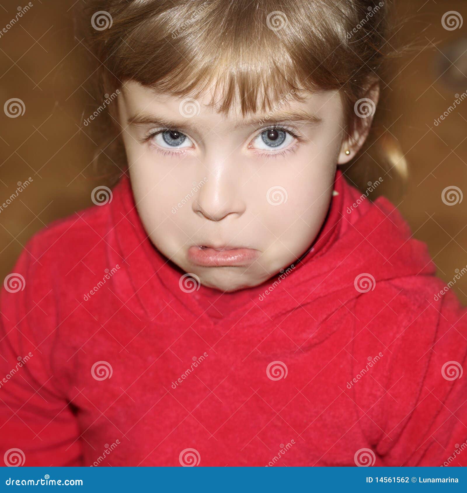 Crying Weeping Gesture Face Little Girl Face Stock Photo - Image of ...