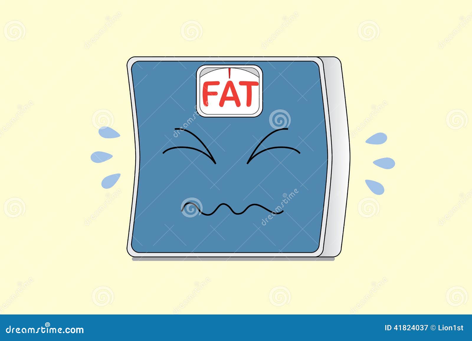 Crying Weight Scale stock vector. Illustration of large - 41824037