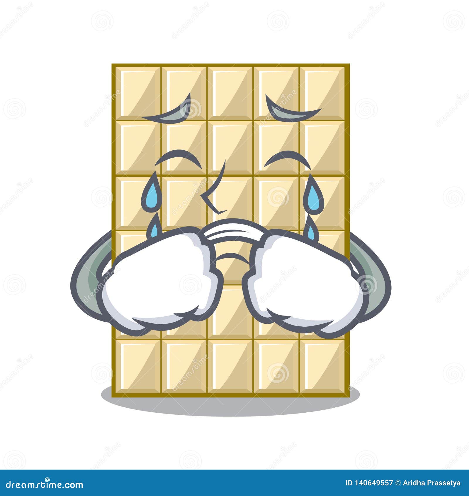 Chocolate Bar Crying Kawaii Character Royalty-Free Cartoon ...
