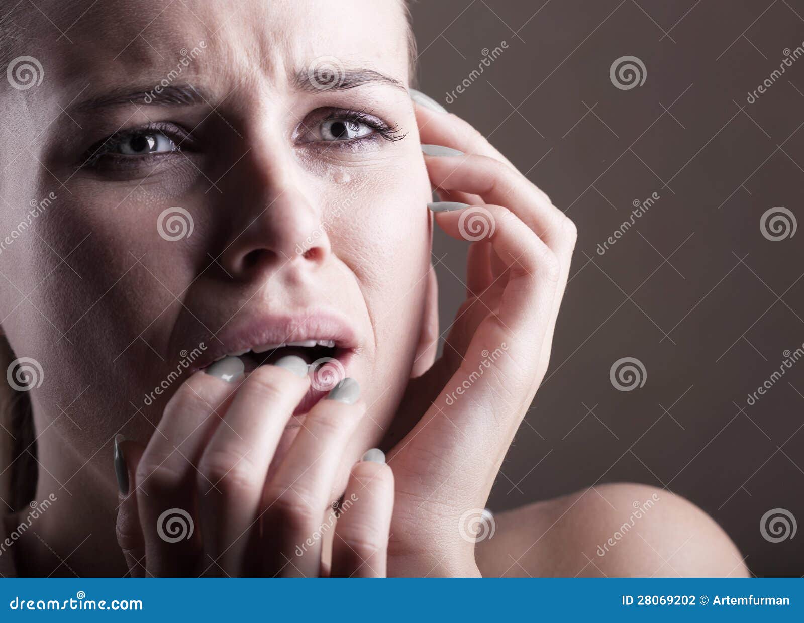 Crying woman stock photo. Image of lonely, expression - 28069202