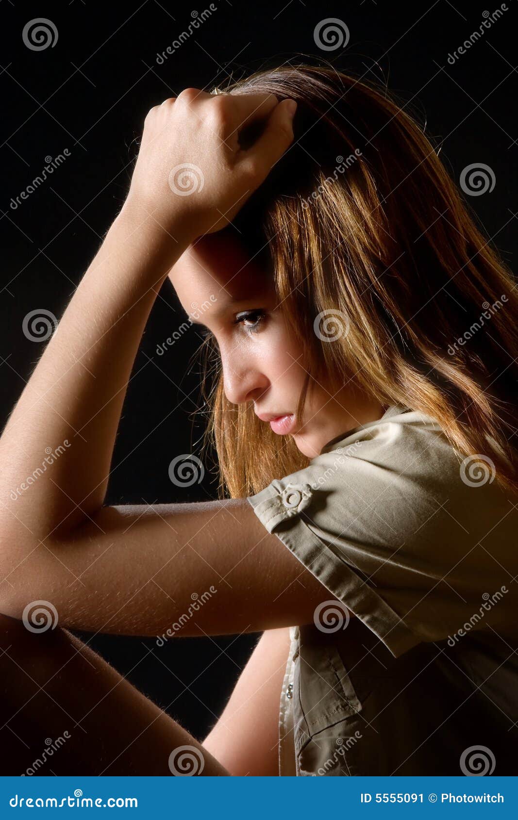 Crying woman stock image. Image of portrait, mourning - 5555091