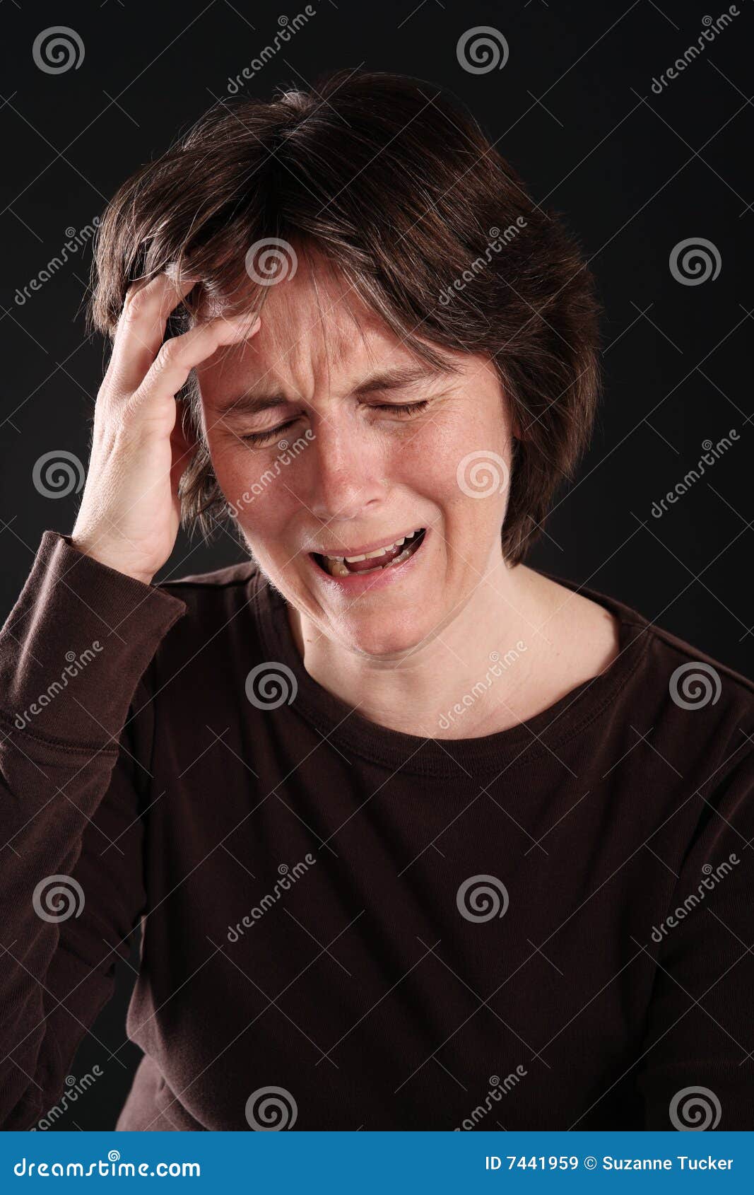 Crying woman stock image. Image of misery, middle, angry - 7441959