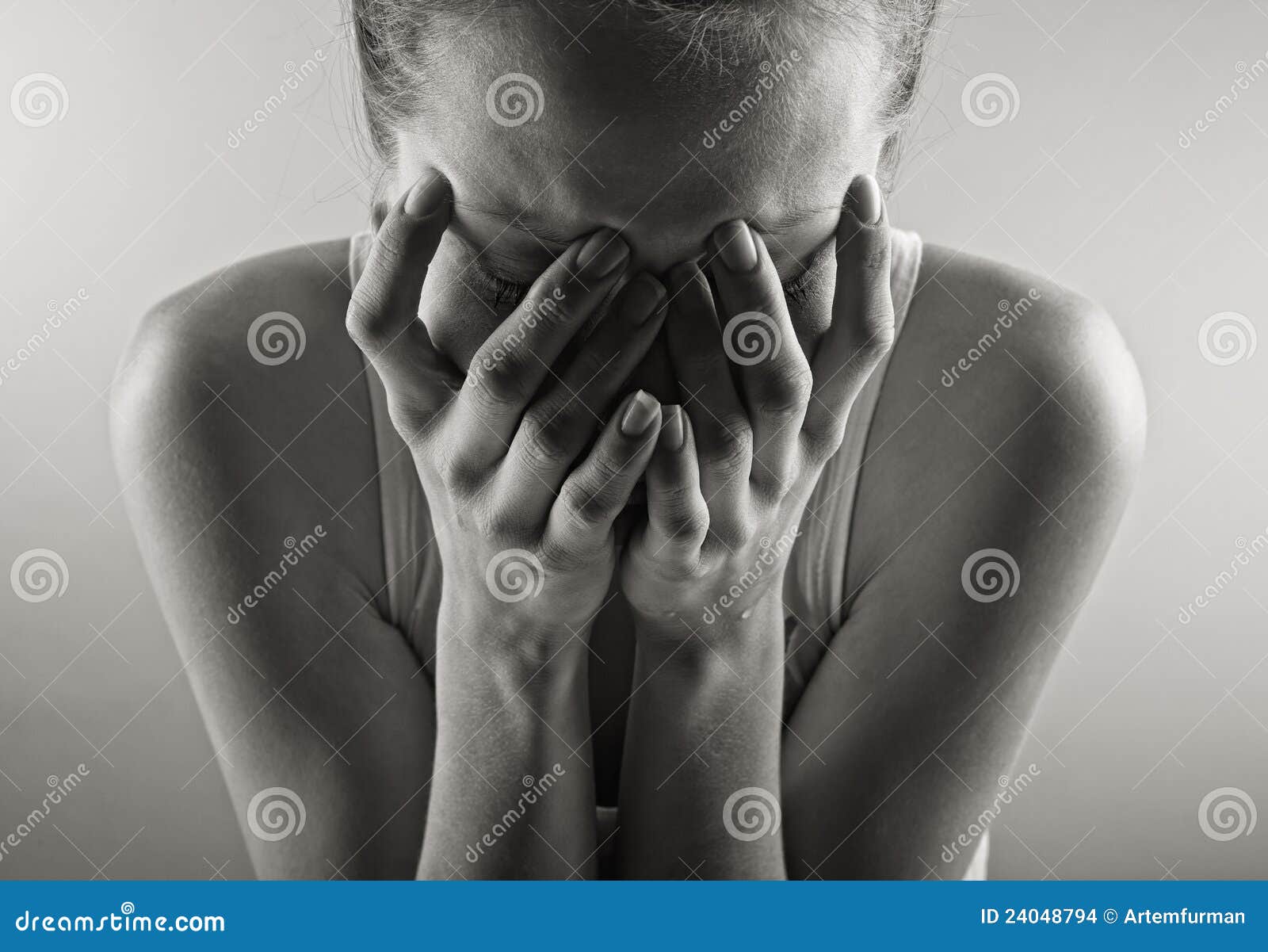 Crying Woman Portrait Stock Images - Image: 24048794