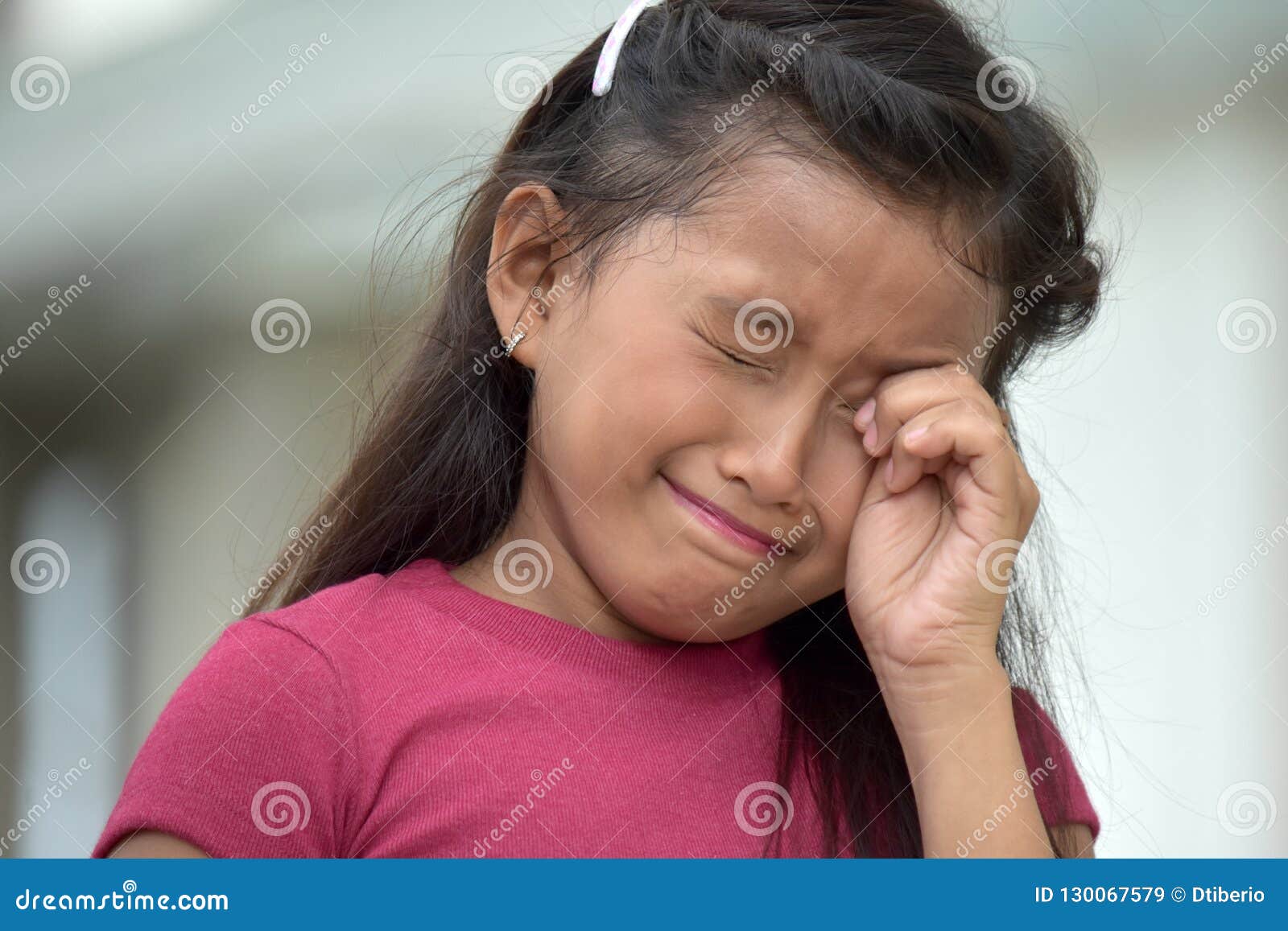 Crying Young Filipina Girl stock image. Image of pretty - 130067579