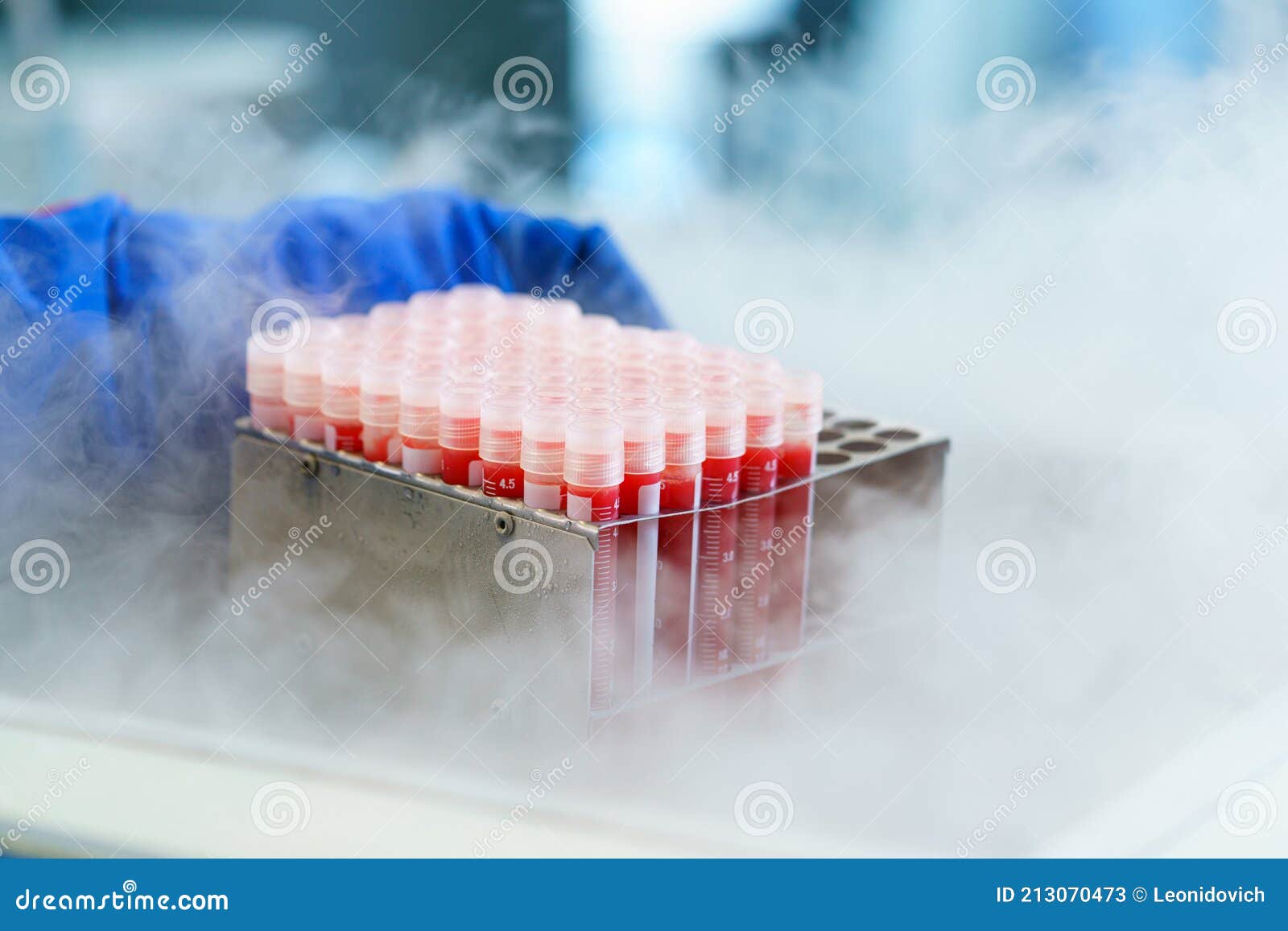 Storage of Biomaterial in a Cryobank Stock Image - Image of temperature ...