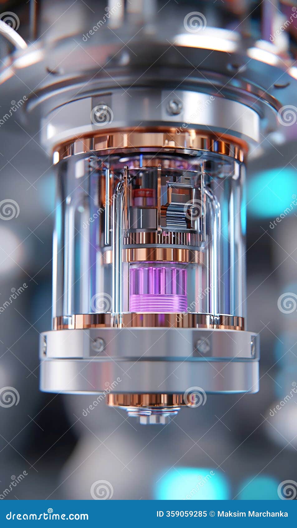 Cryogenic Cooling System for Quantum Processor Stock Image - Image of ...