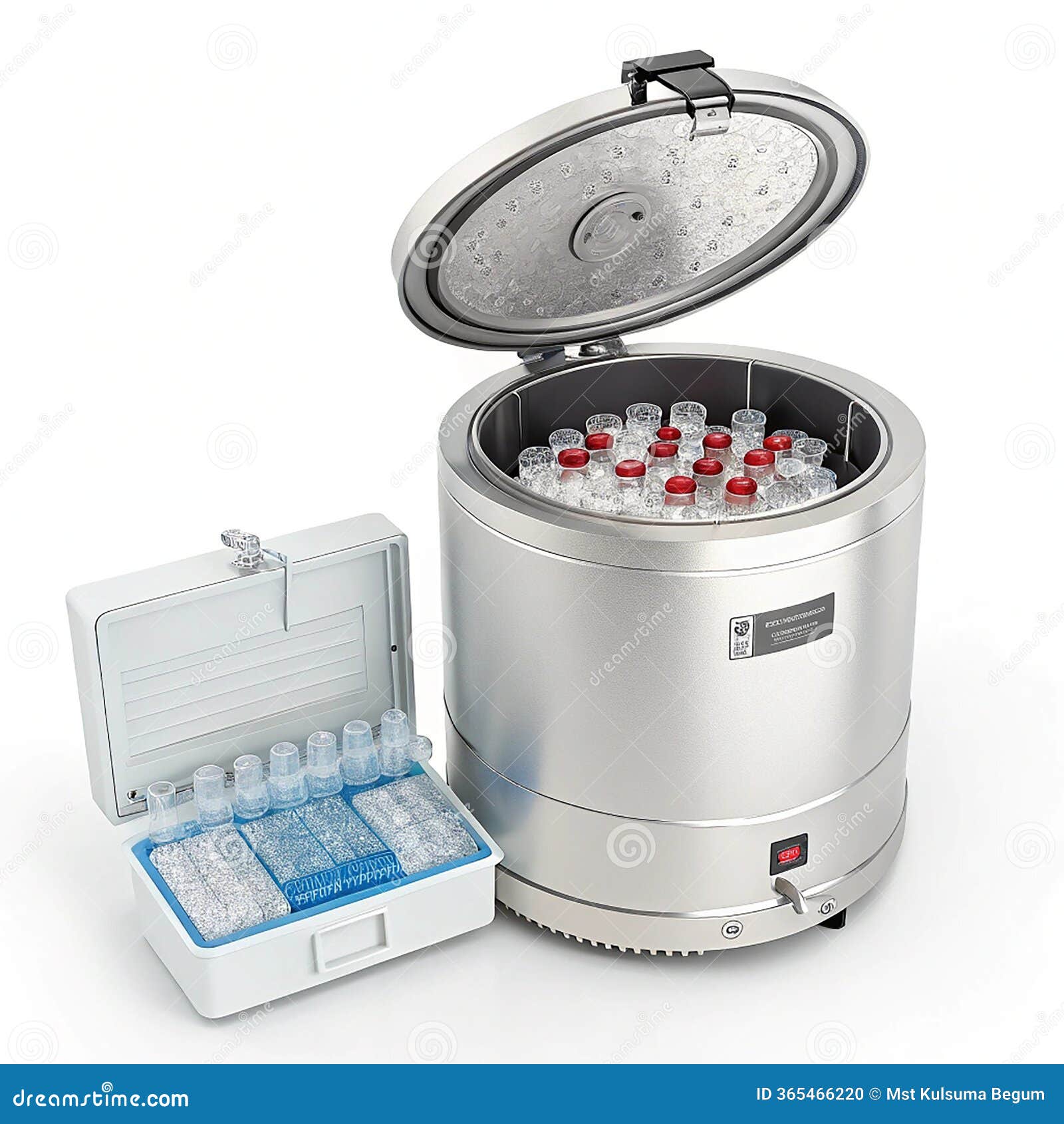 Cryogenic Container With Frozen Samples Royalty-Free Stock Photography ...