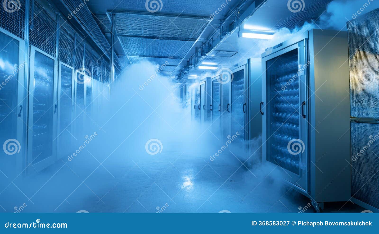 Cryogenic Storage Container Filled With Frozen Samples Stock ...