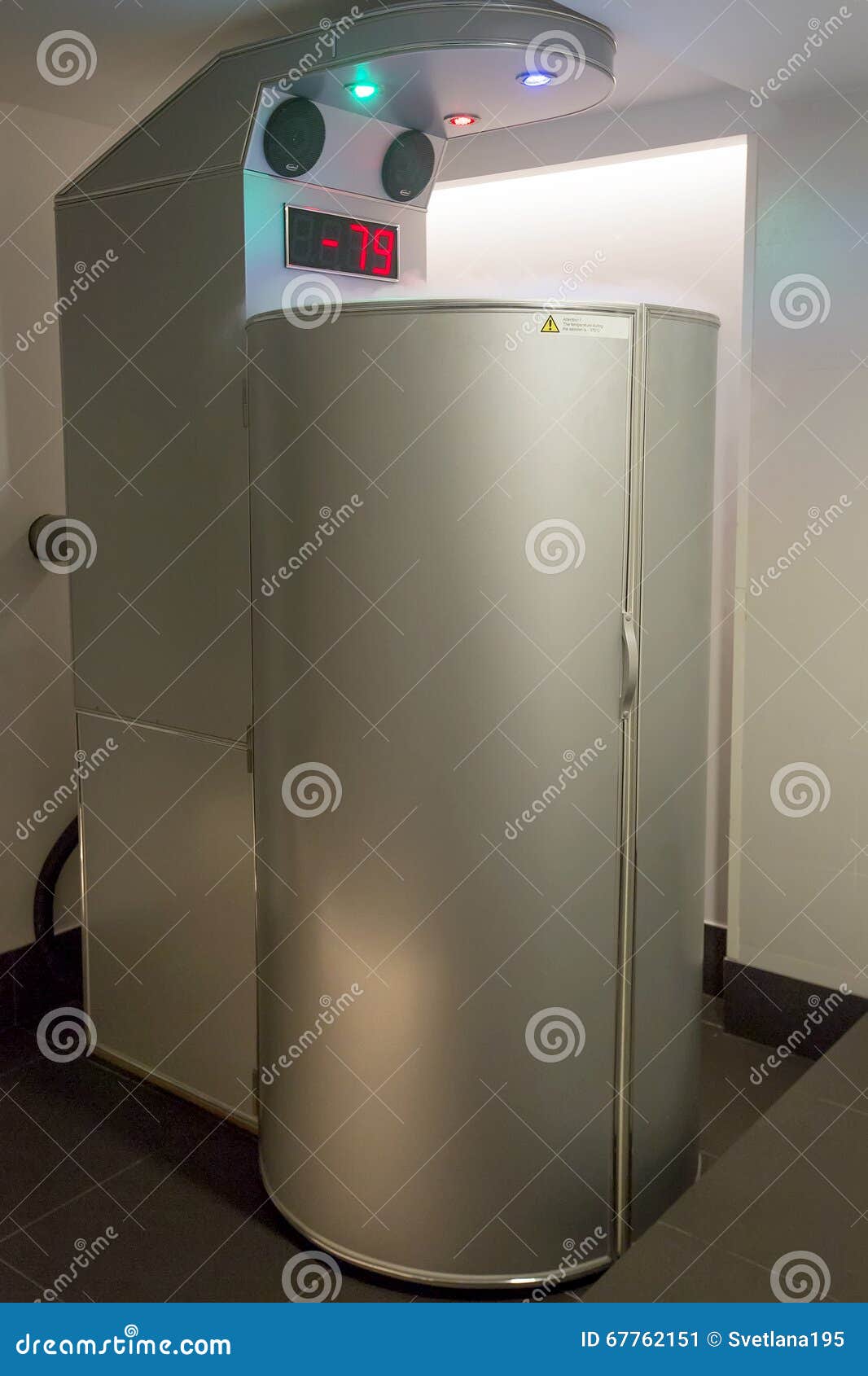 Cryotherapy capsule stock image. Image of room, sauna - 67762151