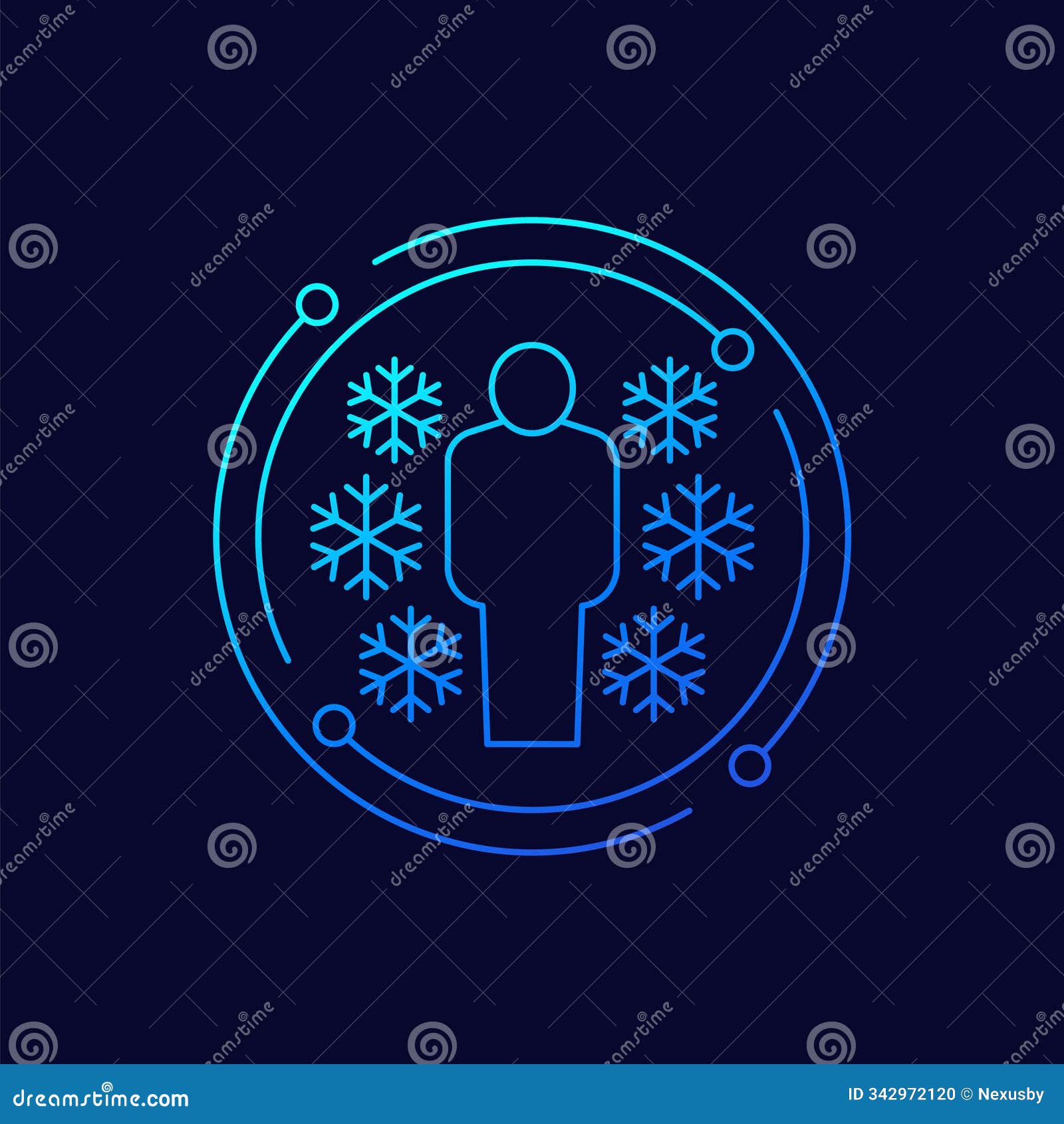 Cryotherapy Icon, Cryogenic Therapy Line Vector | CartoonDealer.com ...