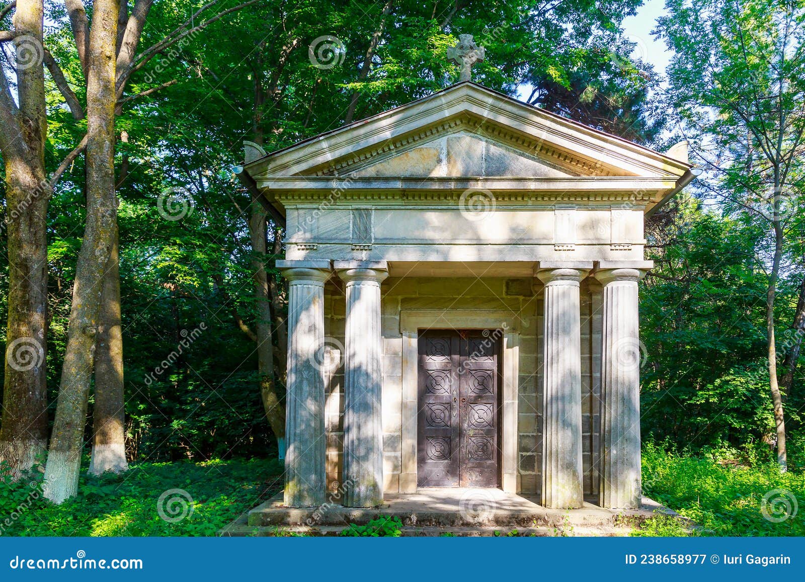 Crypt, a Building with an Interior for the Coffin. Background with Copy ...