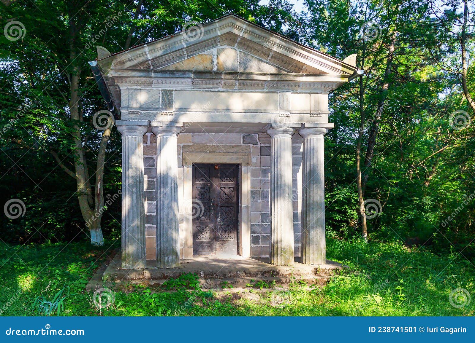 Crypt, a Building with an Interior for the Coffin. Background with Copy ...