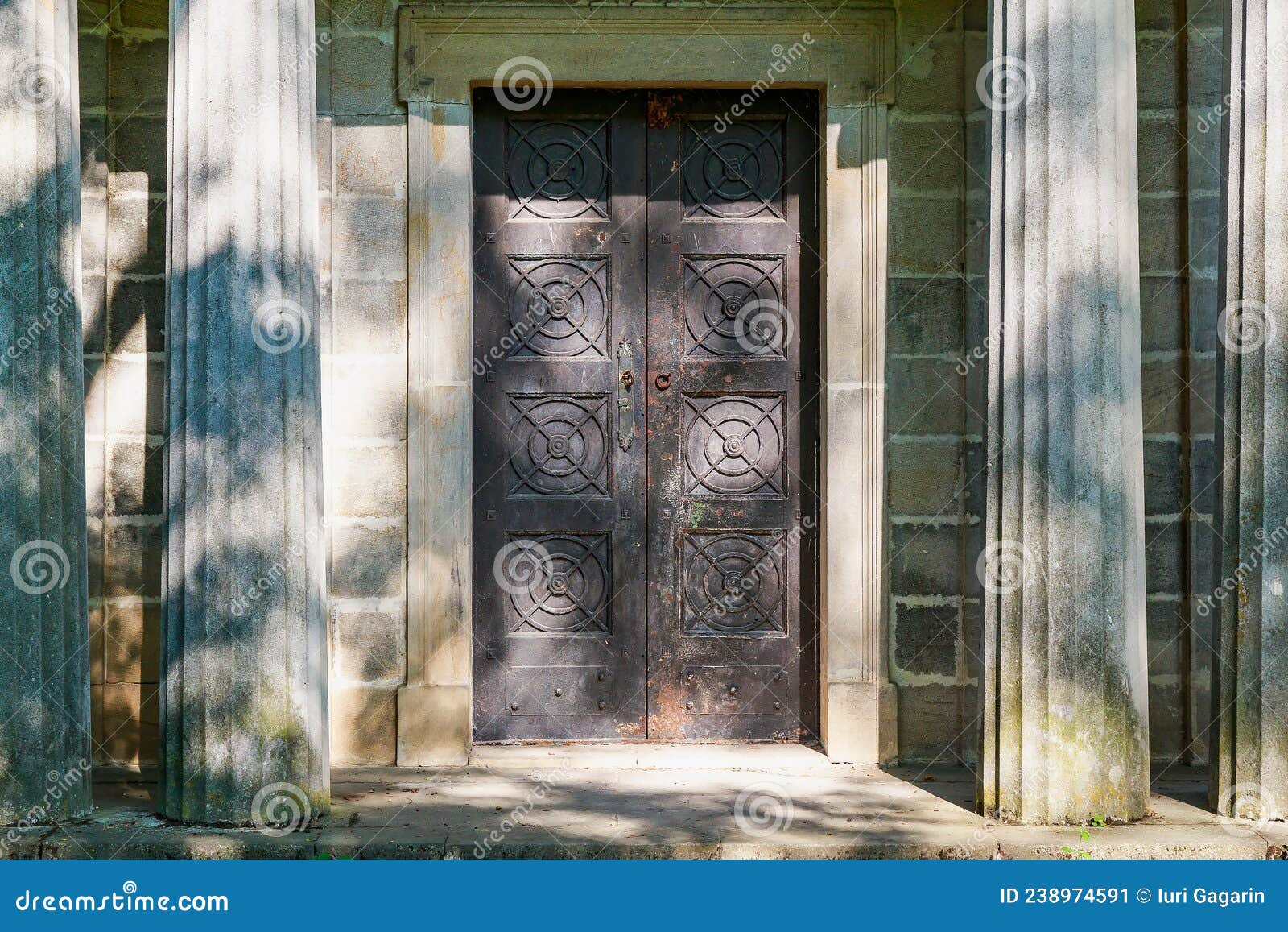 Crypt, a Building with an Interior for the Coffin. Background with Copy ...