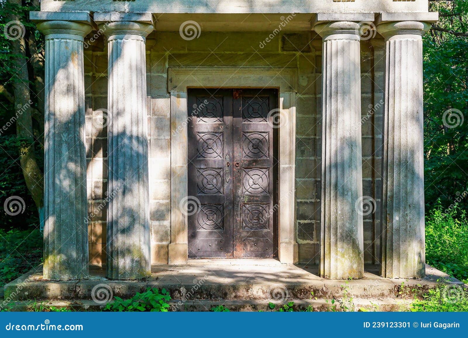 Crypt, a Building with an Interior for the Coffin. Background with Copy ...
