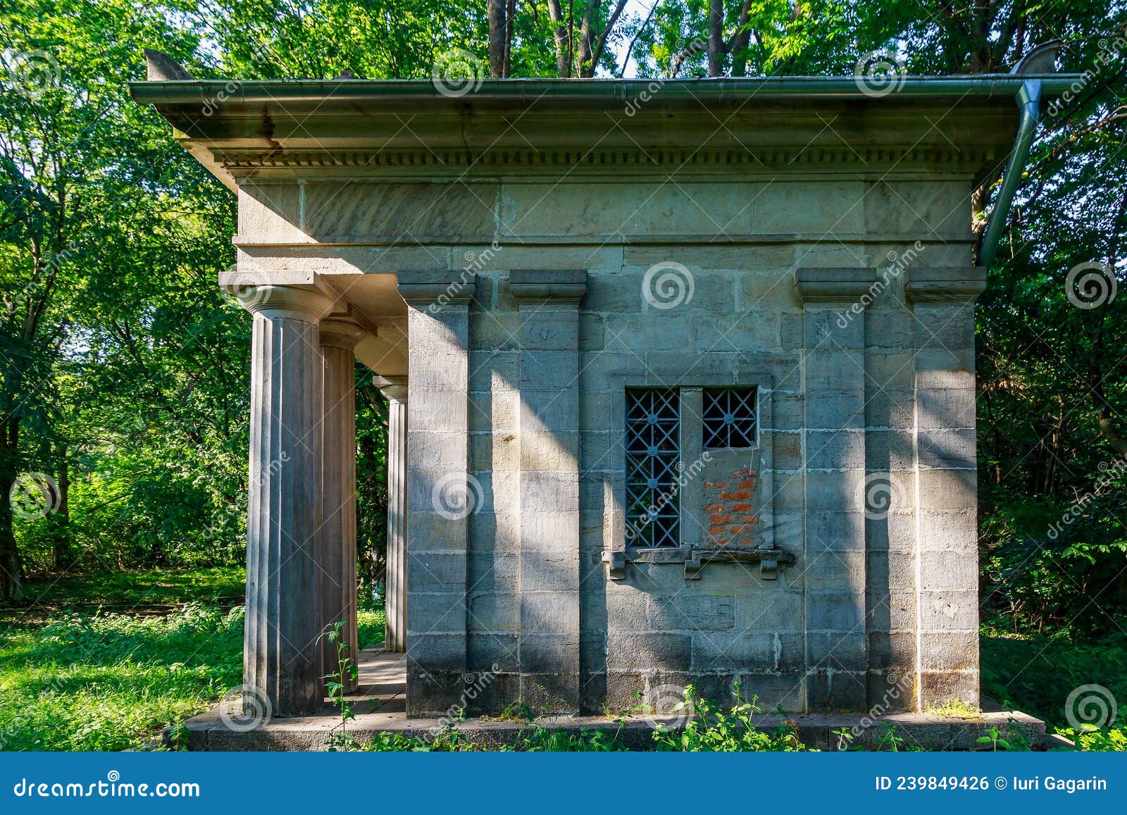Crypt, a Building with an Interior for the Coffin. Background with Copy ...