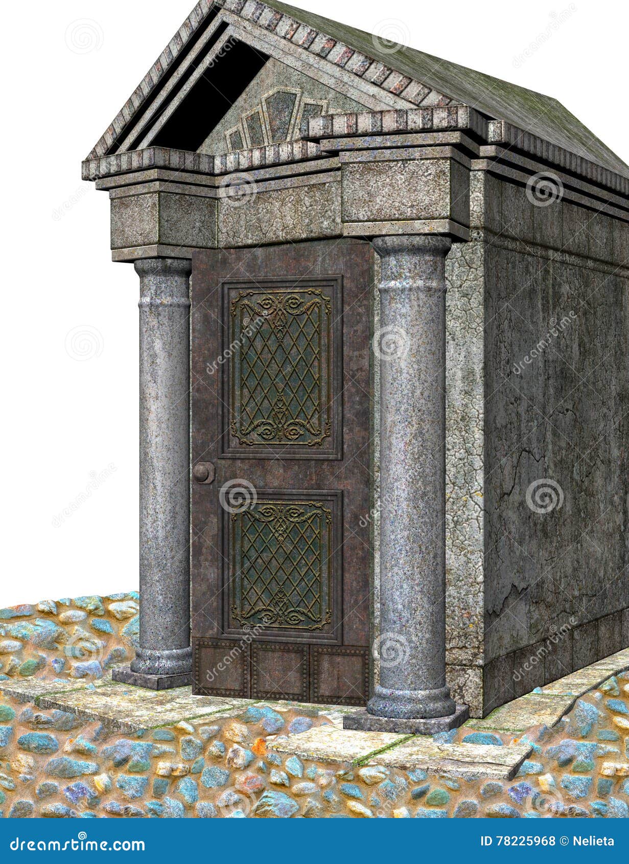 Crypt 3d stock illustration. Illustration of cemetery - 78225968