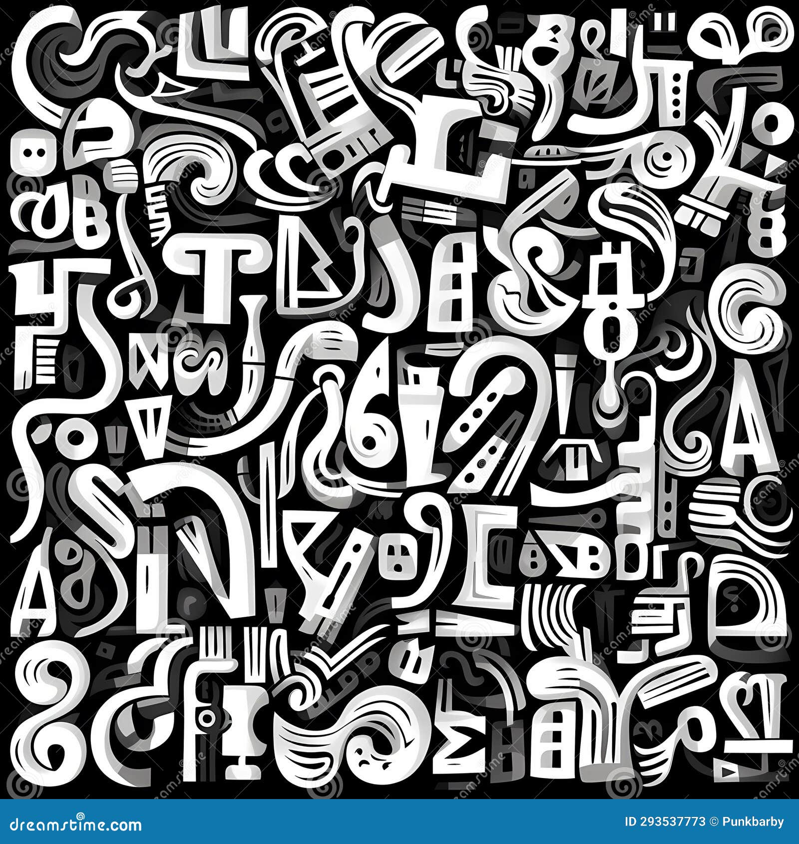 A Cryptic Message in Black and White. the Chaos of Coded Letters and ...