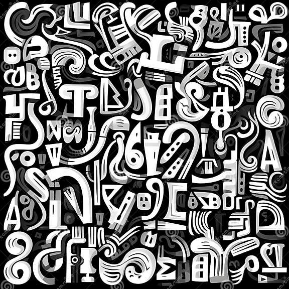 A Cryptic Message in Black and White. the Chaos of Coded Letters and ...