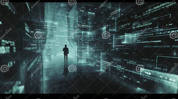 Cryptic Shadows: Unveiling the Enigma of Digital Secrets Stock Photo ...