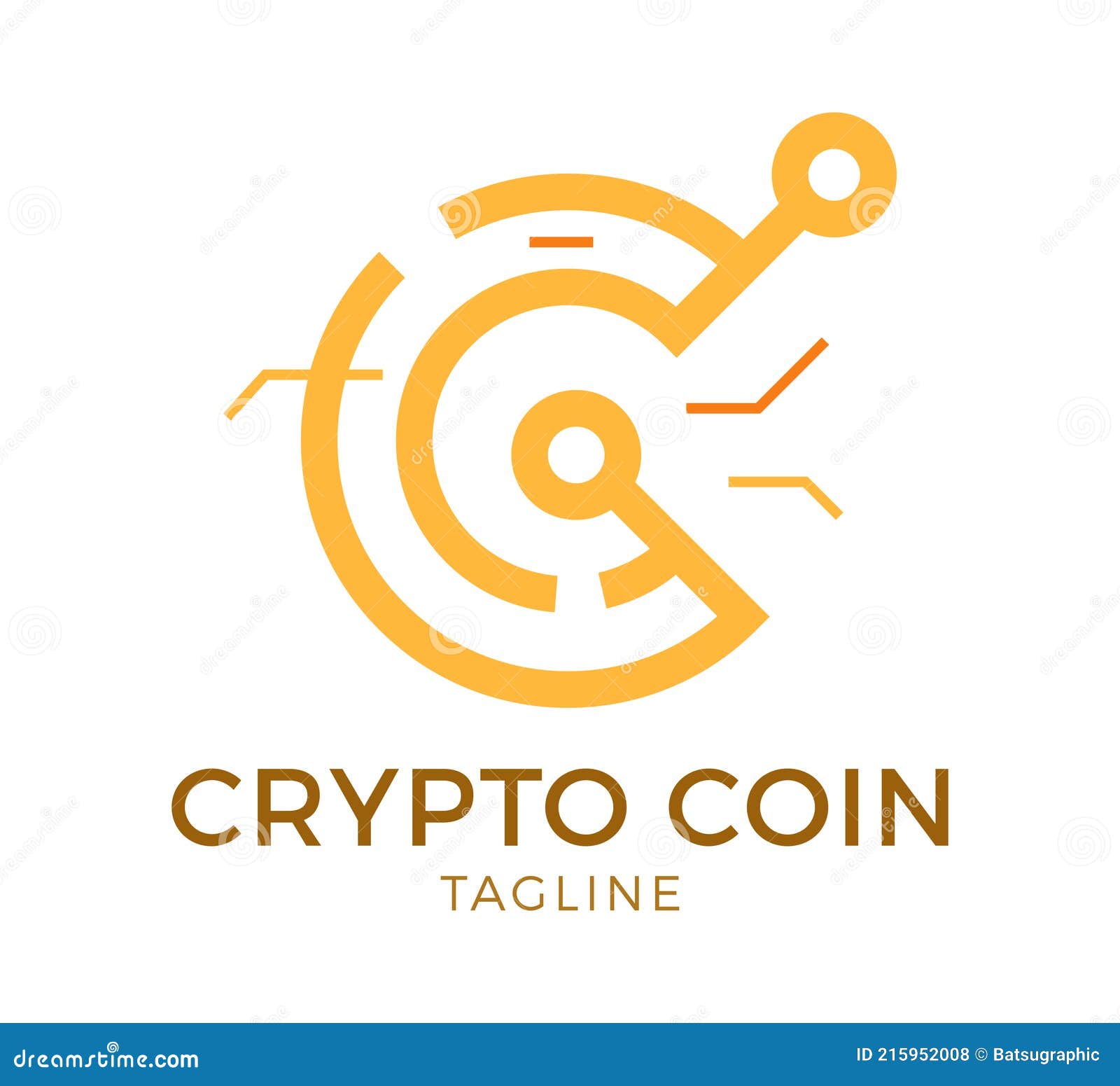 Crypto Coin Logo Template Design Stock Vector - Illustration of ...
