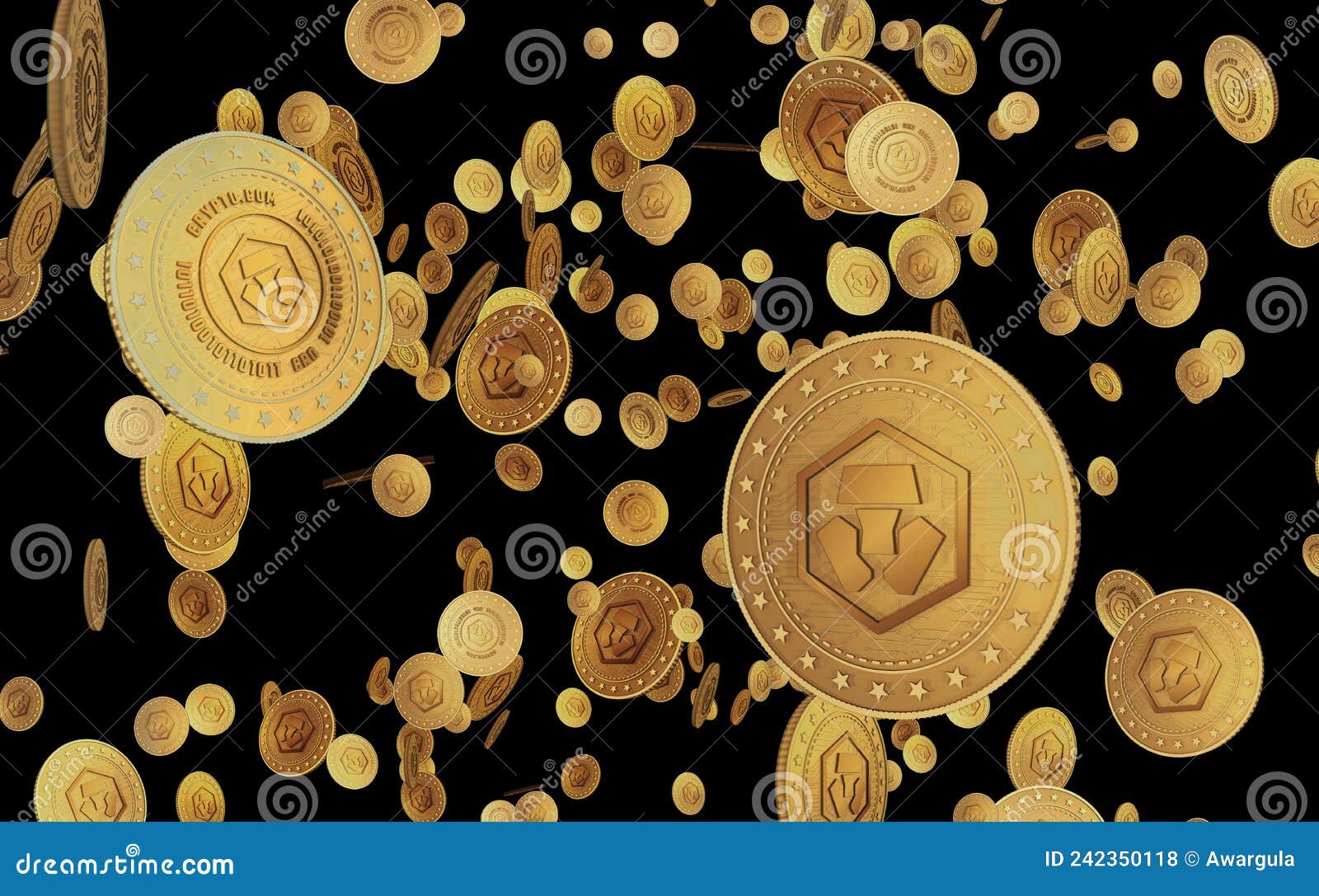 Crypto.com CRO Cryptocurrency Symbol Golden Coin 3d Illustration ... Crypto.com CRO Cryptocurrency Symbol Golden Coin 3d Illustration ...