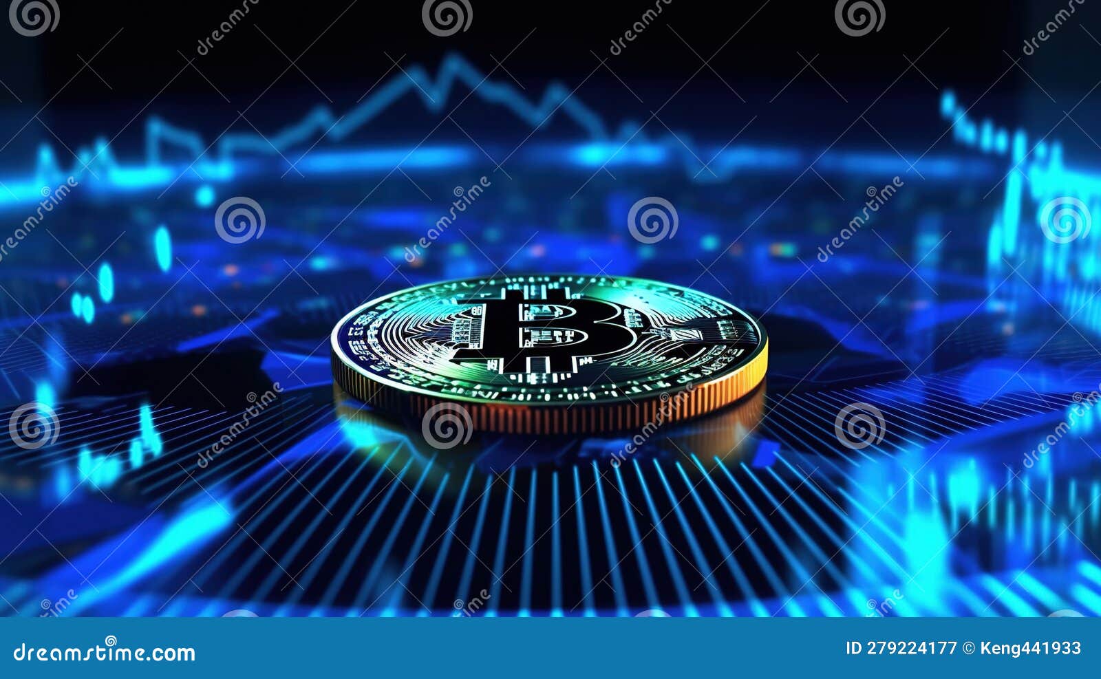 Crypto Currency Background with Various of Shiny Silver and Golden ...