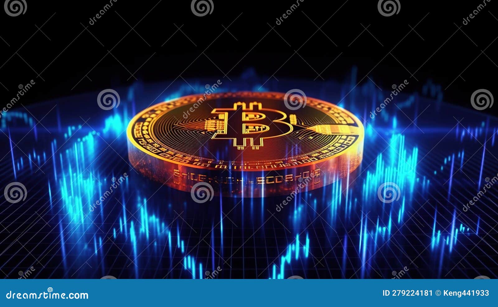 Crypto Currency Background with Various of Shiny Silver and Golden ...