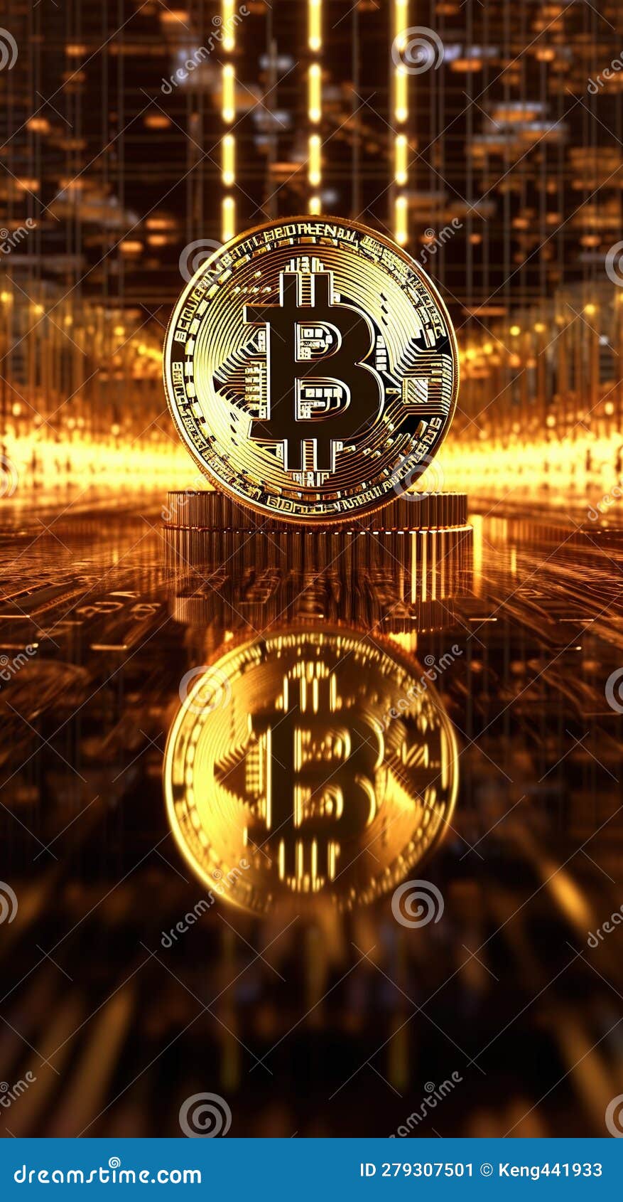 Crypto Currency Background with Various of Shiny Silver and Golden ...