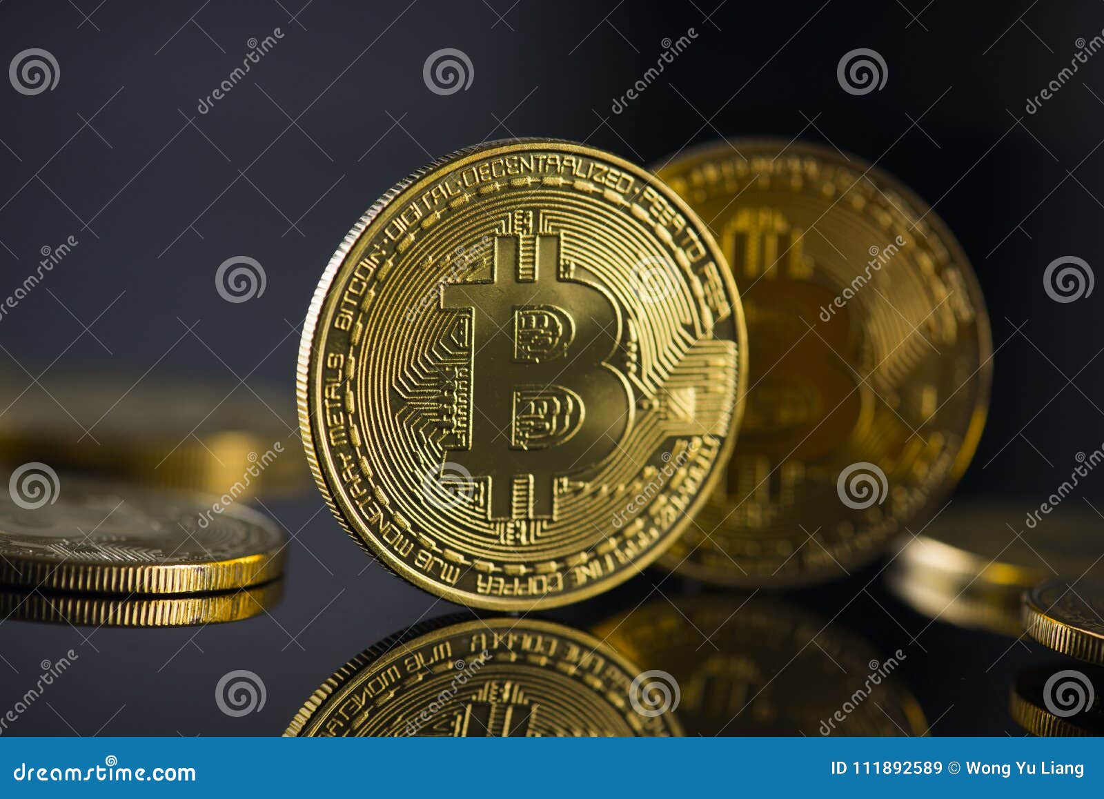 Bitcoin with Black Background Stock Image - Image of coins, encryption ...
