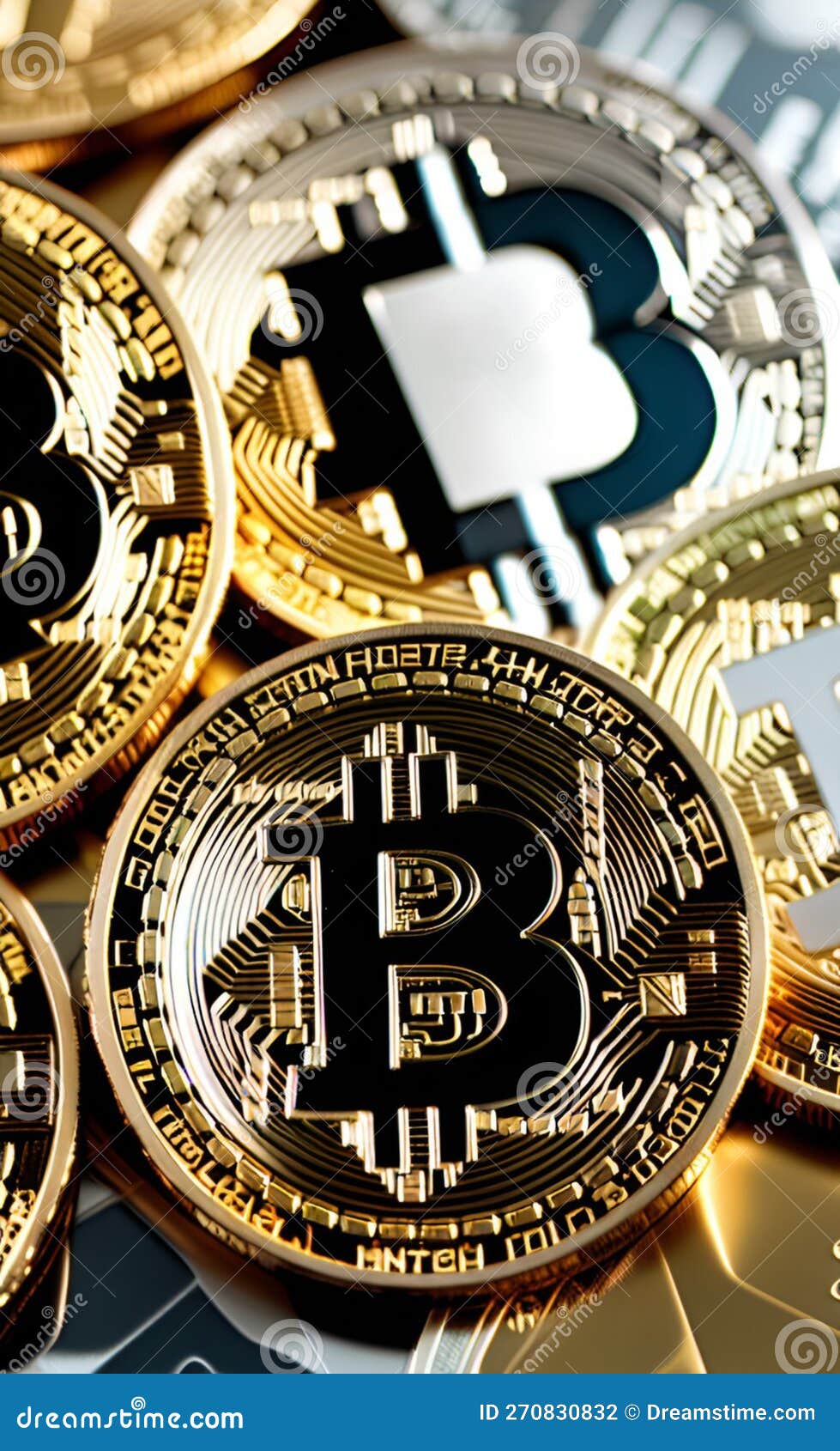 Crypto Currency Coins Different Types Stock Photo - Image of trading ...
