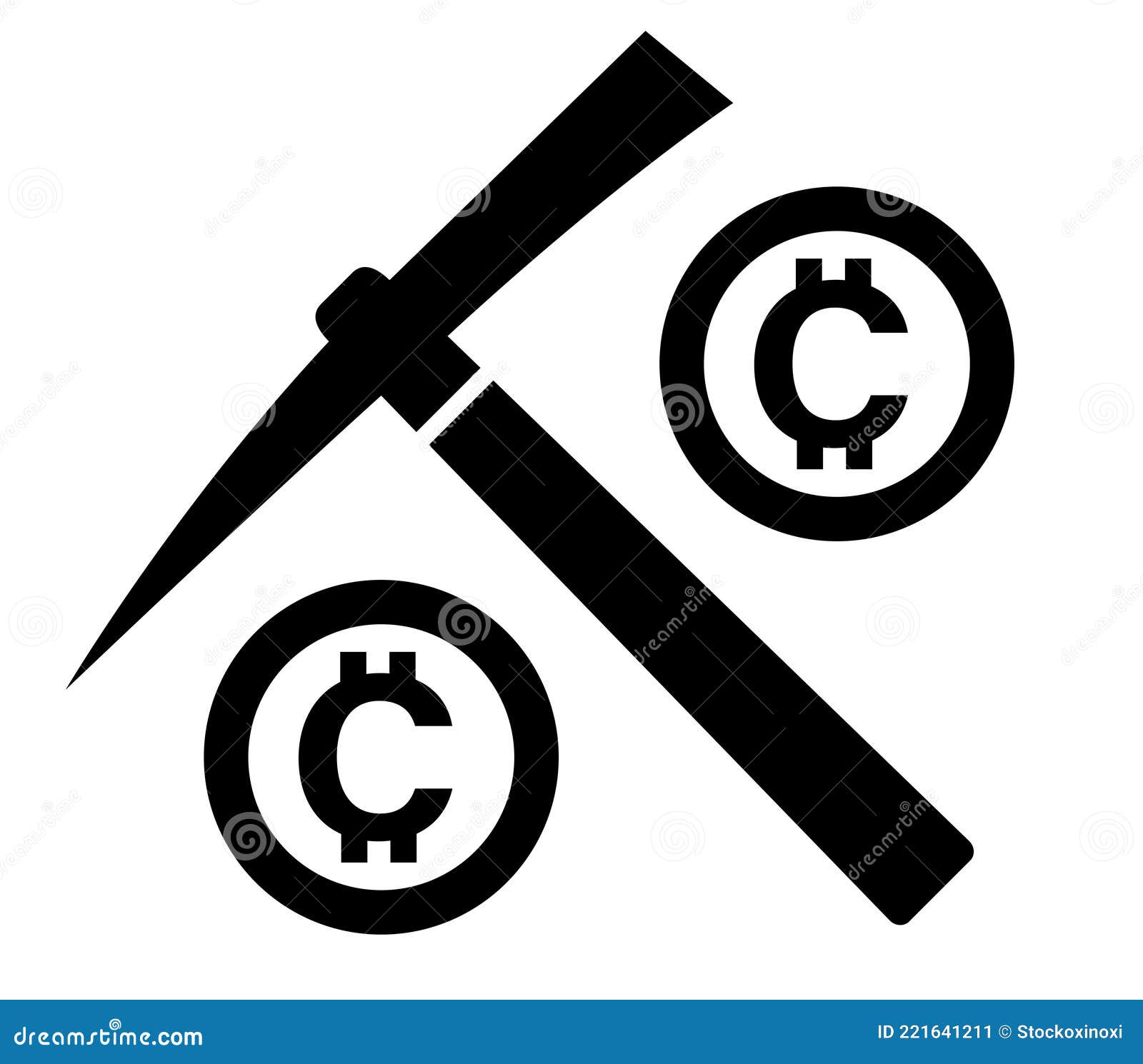 Mining Pickaxe Mattock Pick Axe In Hand Icon White Color Vector ...