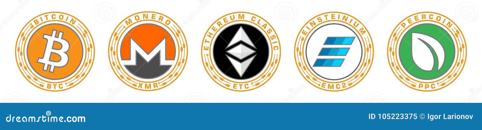 Crypto Currency. Cryptocurrency Set of Characters Stock Vector ...