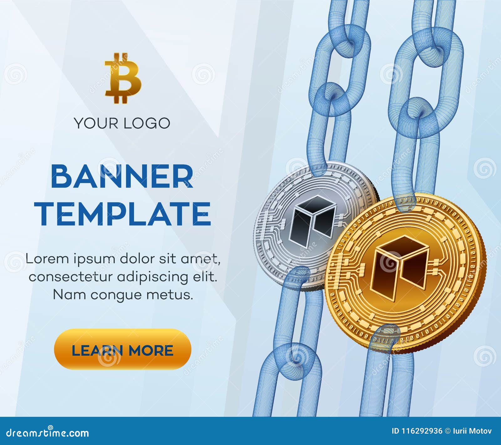 Crypto Currency Editable Banner Template. Neo. 3D Isometric Physical ... Crypto Currency Editable Banner Template. Neo. 3D Isometric Physical ...