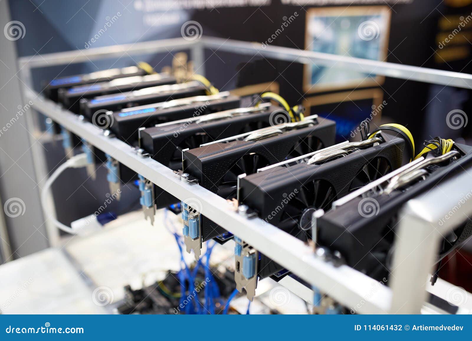 Crypto Currency Ethereum Mining Equipment Rig - Lots of Gpu Cards on ...